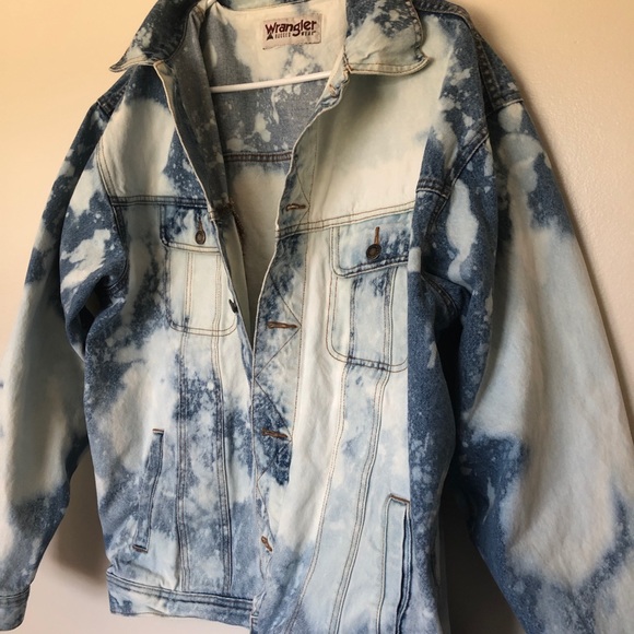 Wrangler | Jackets & Coats | Custom Bleached Denim Jacket | Poshmark